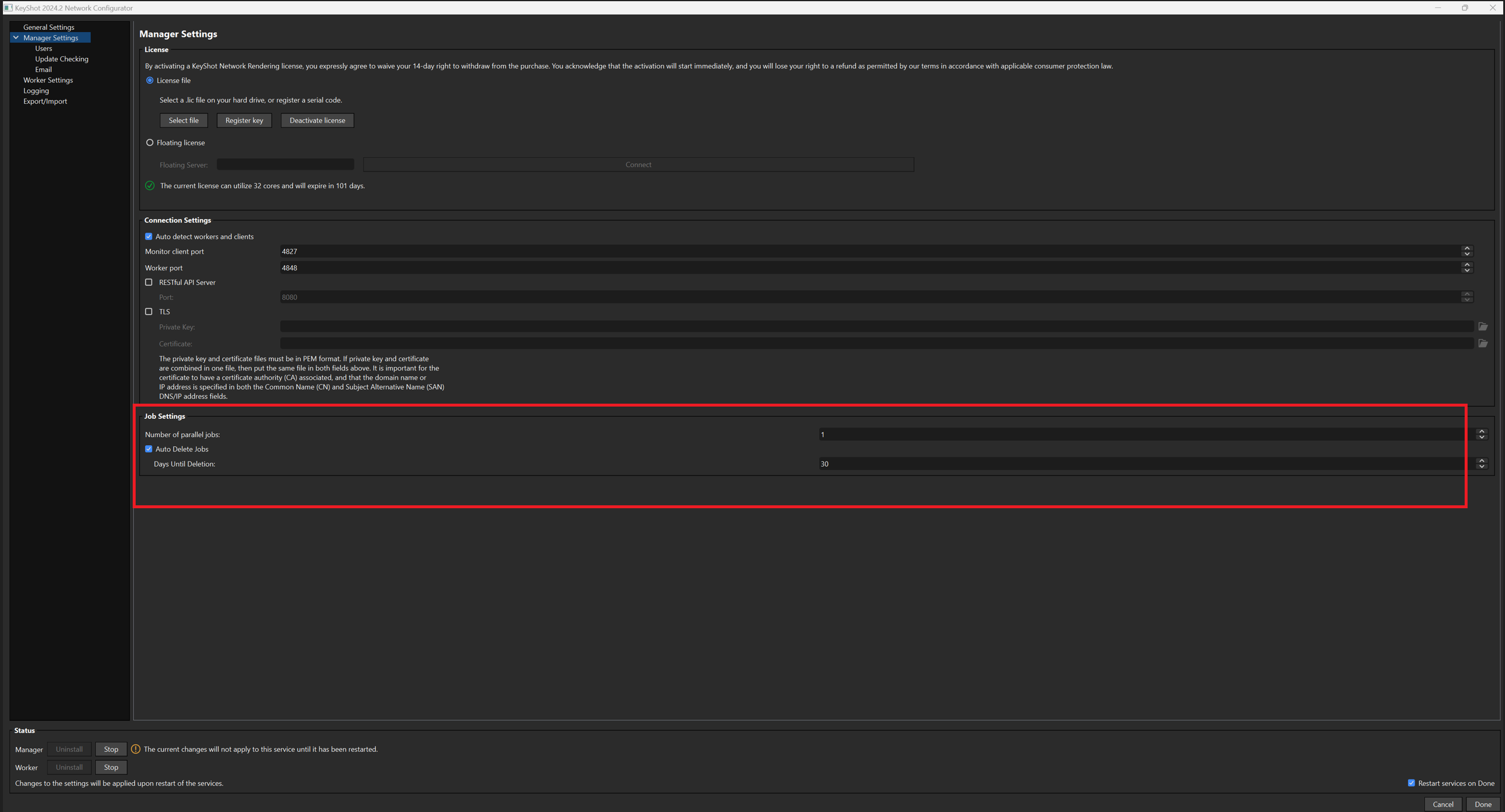 How to Set Up Automatic Deletion of Jobs in Network Rendering